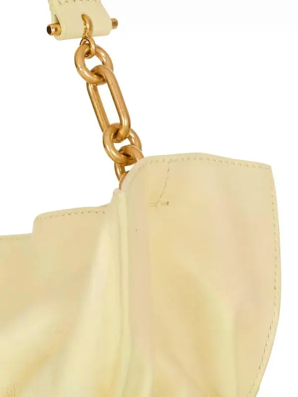 Balmain Medium Anthem Bag In Calfskin Leather - Yellow