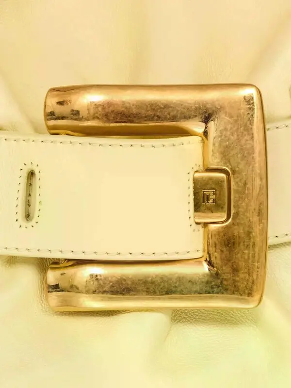 Balmain Medium Anthem Bag In Calfskin Leather - Yellow