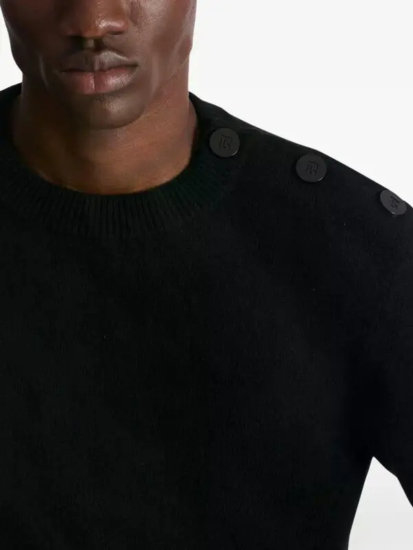 Balmain Buttoned Cashmere Sweater