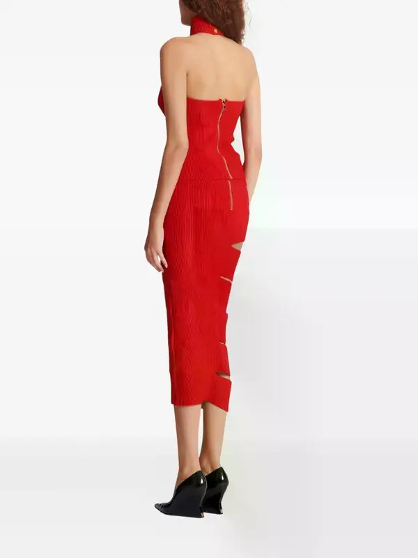 Balmain Embellished Detail Sleeveless Tube Knit Top
