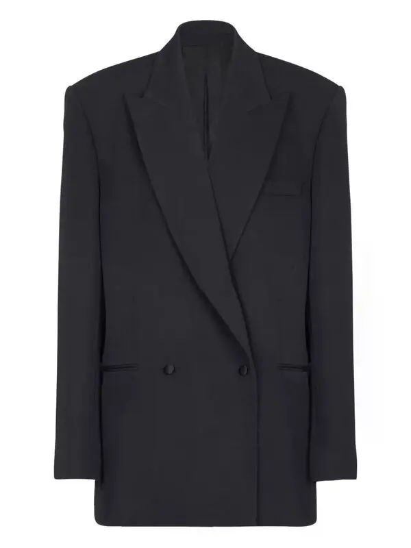 Balmain Grain-de-poudre Double-breasted Blazer