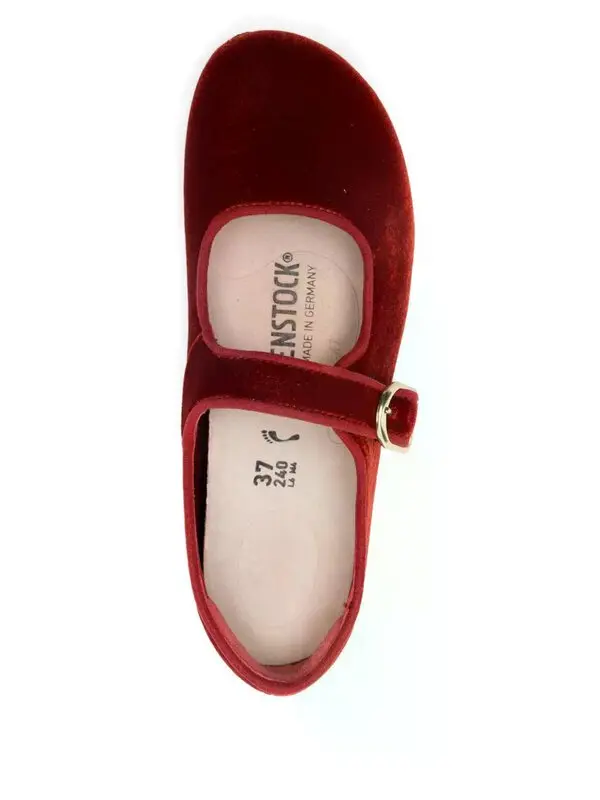 BIRKENSTOCK Santa Clarita Buckled Ballet Flats - Red