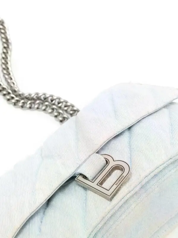 Balenciaga Crush Denim Shoulder Bag