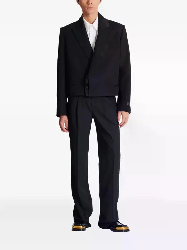 Balmain Grain De Poudre Wool Blazer