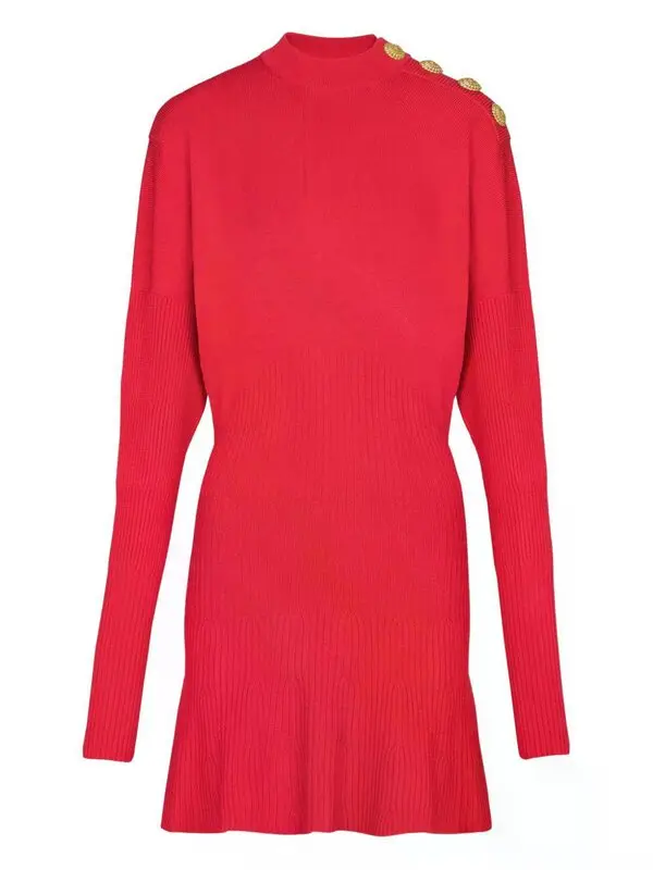 Balmain Short Flared Knit Dress