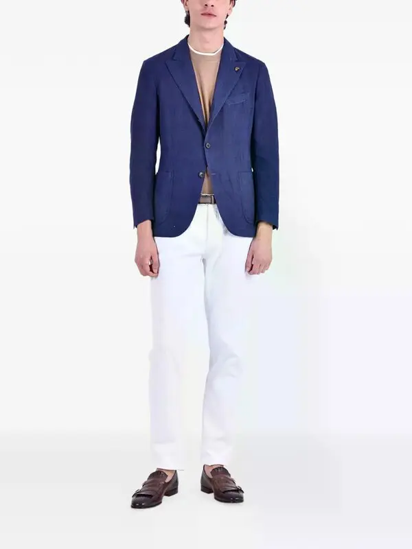GABRIELE PASINI Textured Single Breasted Blazer