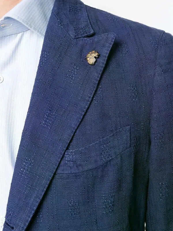 GABRIELE PASINI Textured Single Breasted Blazer