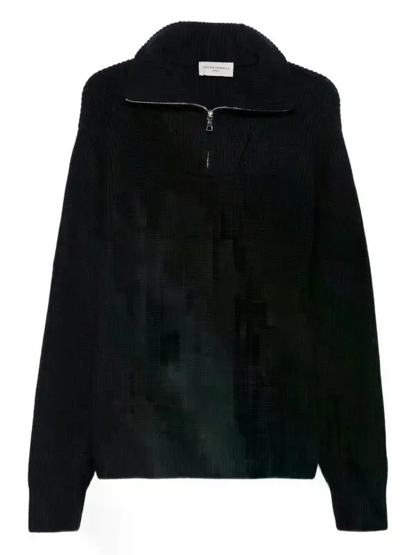 Officine Générale Half-zip Ribbed Sweater