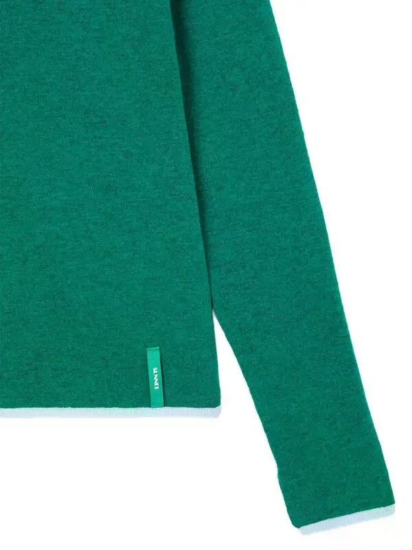 Sunnei Half-zipped Long-sleeve Sweater - Green