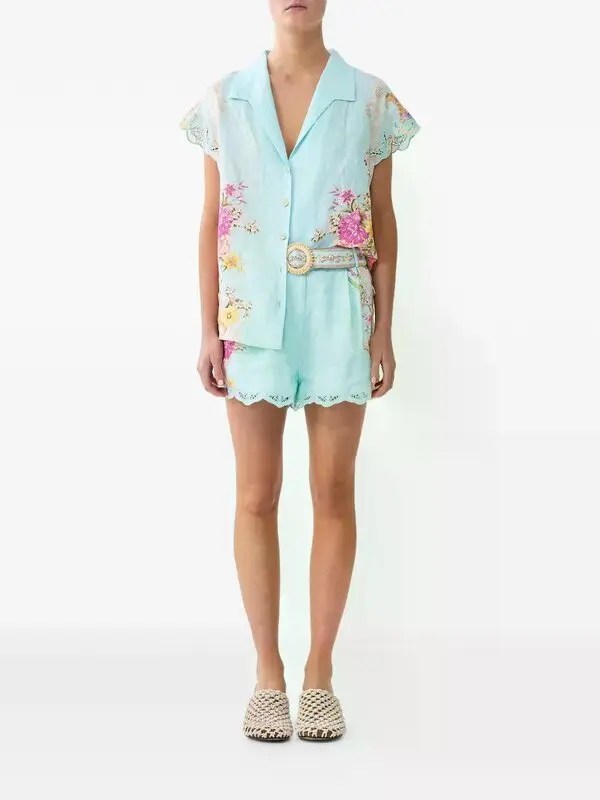 Camilla Floral Print Button-up Blouse