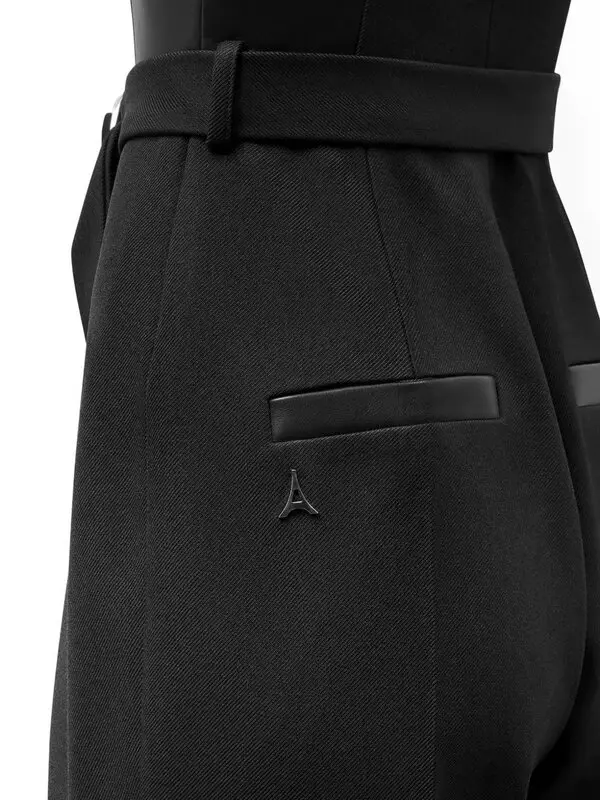 Manière De Voir Maniere De Voir Sabine Pleated Belted Tailored Jumpsuit