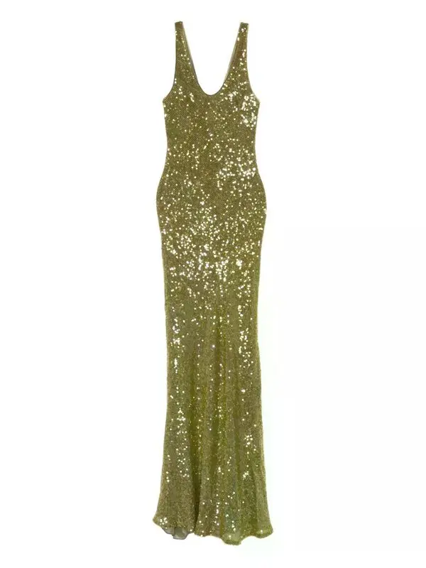 Galvan Sequin Valletta Gown Maxi Dress