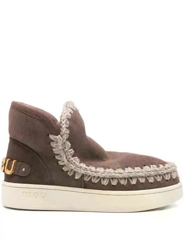 Mou 35mm Sheepskin-lined Ankle Boots - Brown