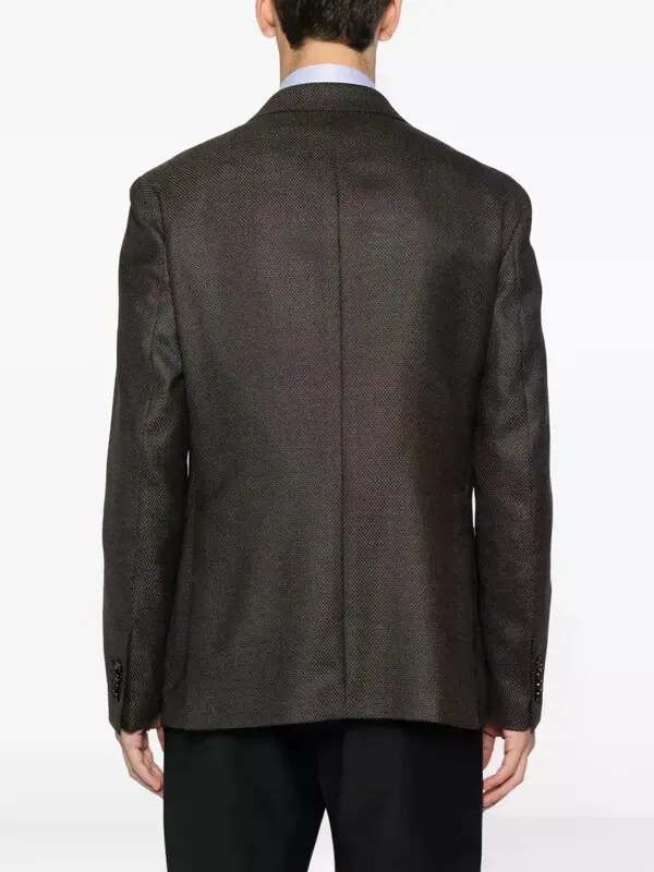 Tagliatore Douuble-breasted Patch-pocket Blazer - Brown