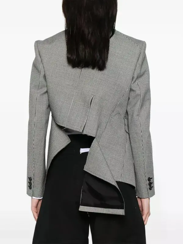 Comme Des Garçons Houndstooth Cut-out Jacket