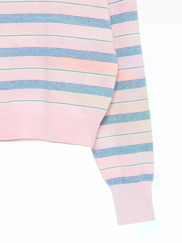 Guest In Residence Striped Polo Top - Pink