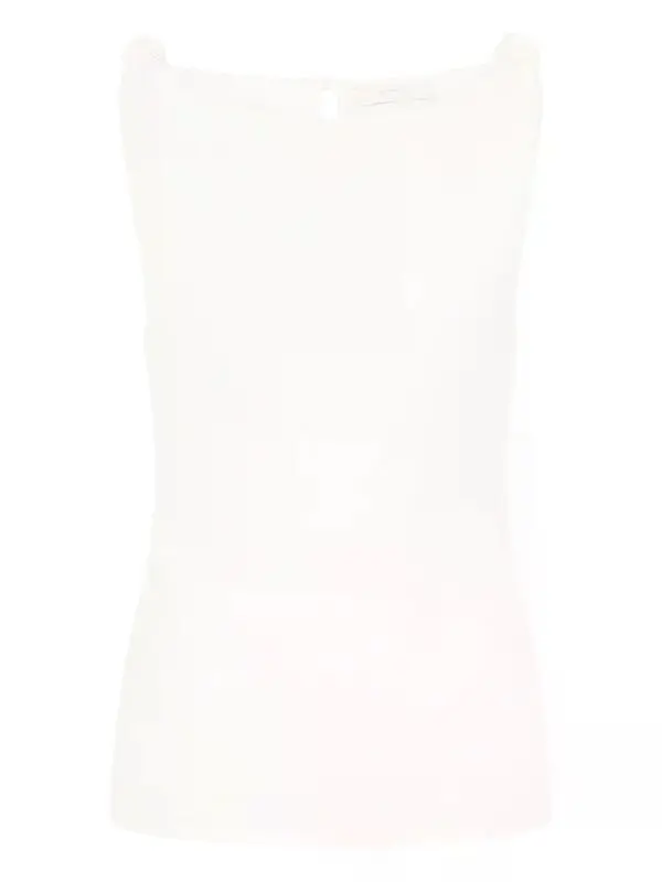 Faithfull The Brand Knot Detail Linen Top - White