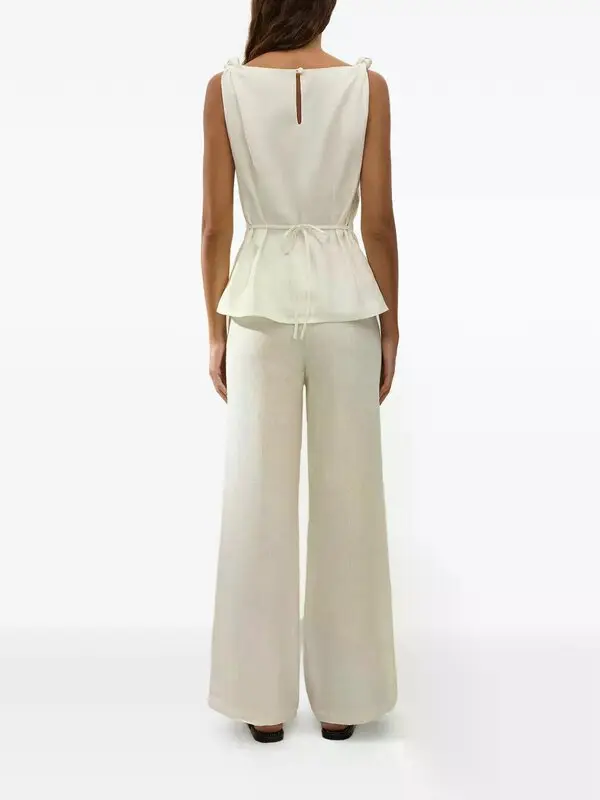 Faithfull The Brand Knot Detail Linen Top - White