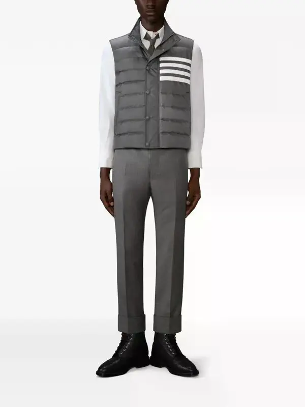 Thom Browne 4-bar Side-pockets Gilet - Grey