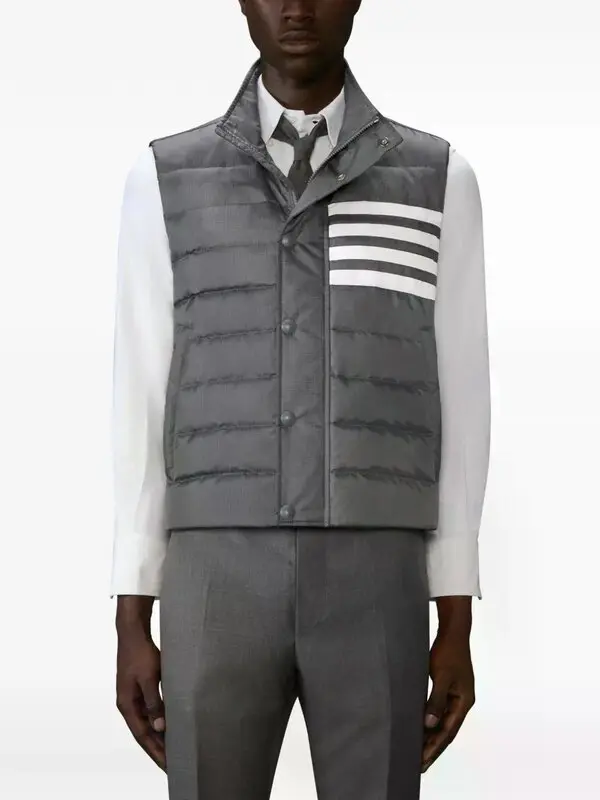 Thom Browne 4-bar Side-pockets Gilet - Grey