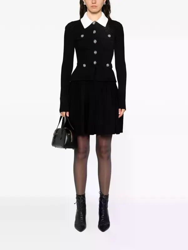 SELF-PORTRAIT Embellished Collared Mini Dress