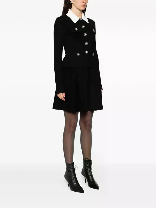 SELF-PORTRAIT Embellished Collared Mini Dress