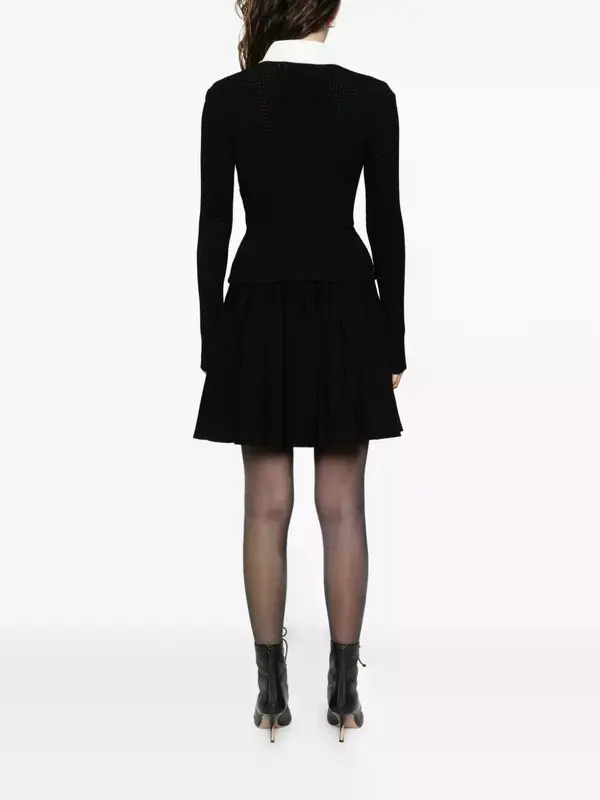 SELF-PORTRAIT Embellished Collared Mini Dress