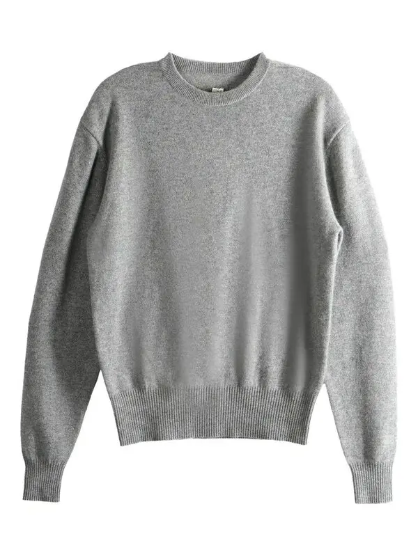 TOTEME Crew-neck Fine Knit Sweater - Grey