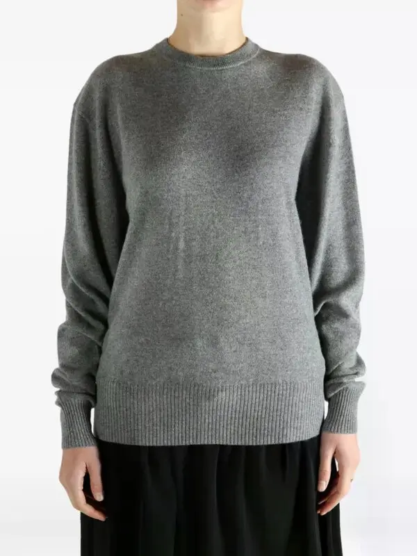 TOTEME Crew-neck Fine Knit Sweater - Grey