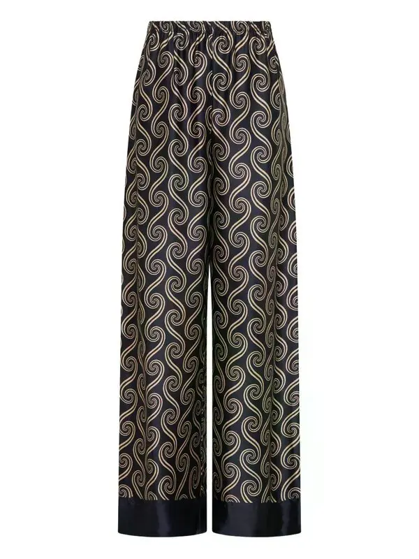 Faithfull The Brand Jensen Pattern Trousers - Blue
