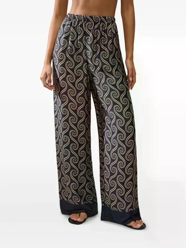 Faithfull The Brand Jensen Pattern Trousers - Blue