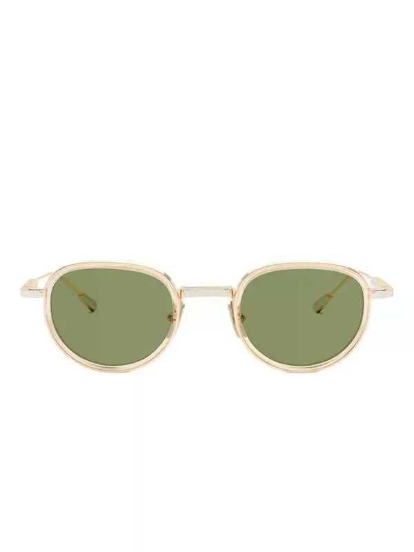 LUNETTERIE GÉNÉRALE Panache Oval-frame Sunglasses - Gold