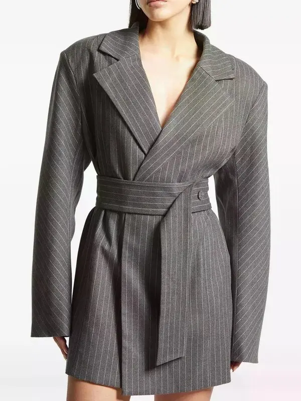 Manière De Voir Pinstriped Blazer Mini Dress