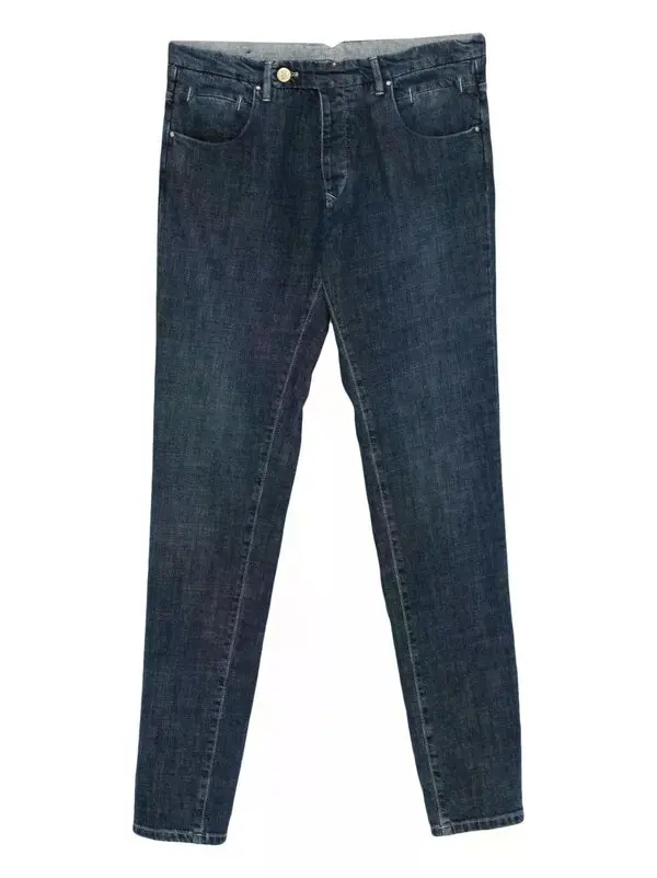 Incotex Buttoned Jeans - Blue