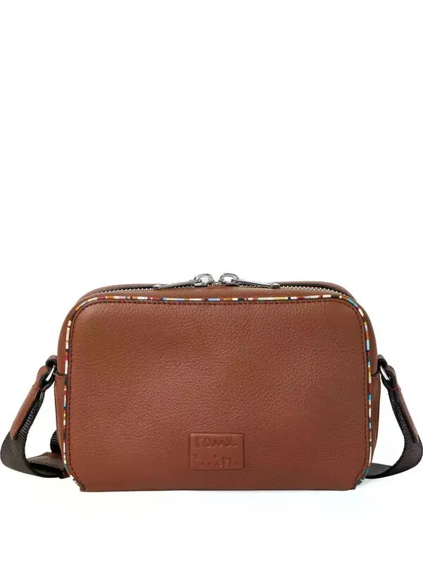 Paul Smith Zip-detail Leather Messenger Bag - Brown