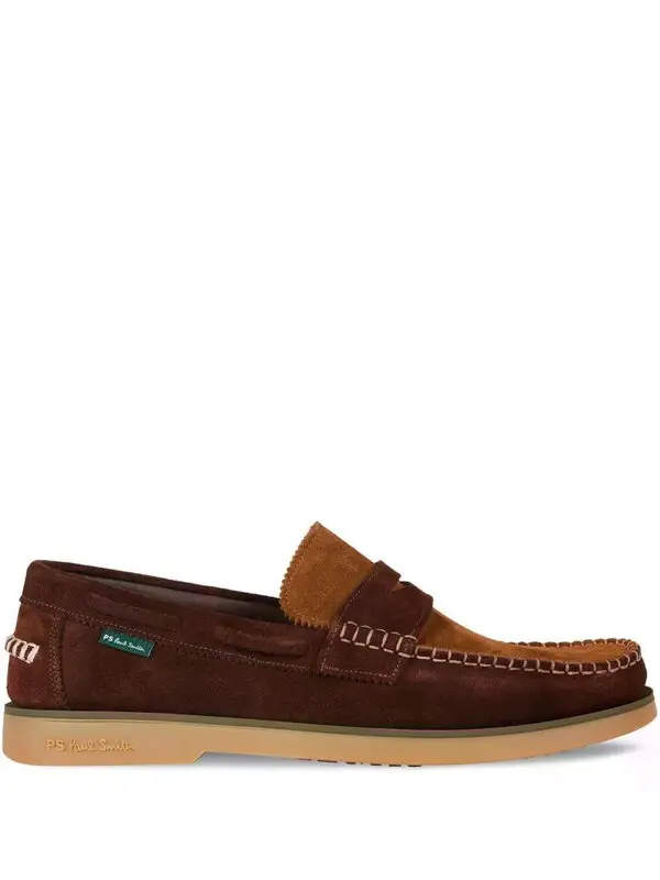 Paul Smith Suede Loafers With Contrast Stitching
