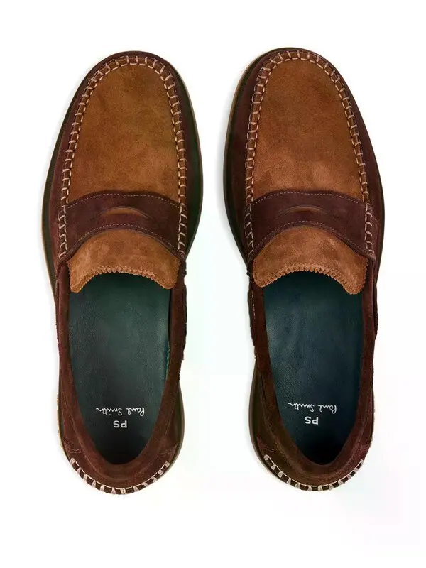 Paul Smith Suede Loafers With Contrast Stitching