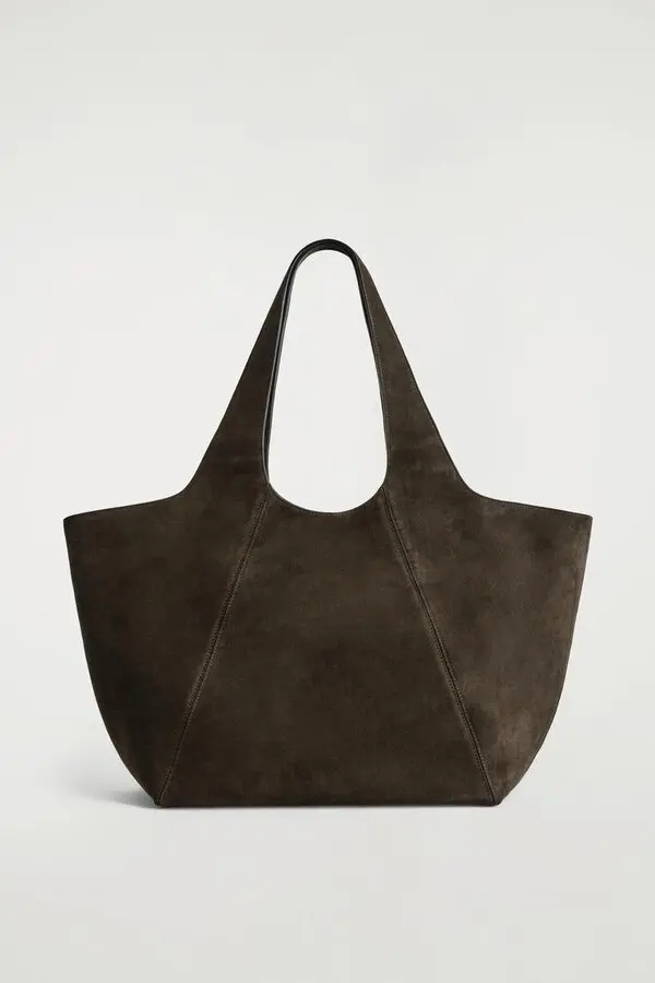 Cos Sculpted Suede Tote Bag