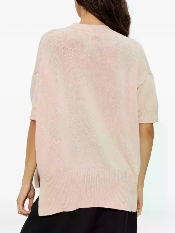 JIL SANDER Cashmere Short Sleeve Sweater - Pink
