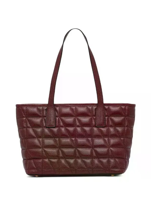 Geox Gardren Quilted Leather Tote - Red