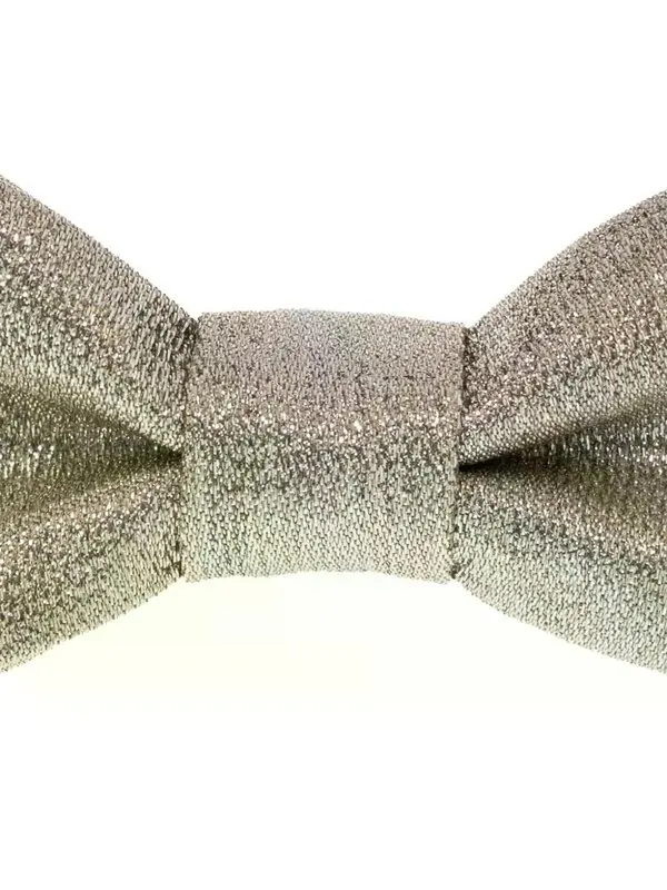 Versace Metallic Bow Tie - Grey