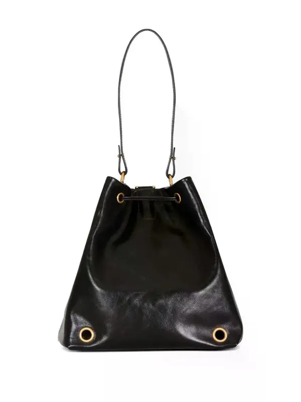 Balmain Logo Plaque Backpack - Black