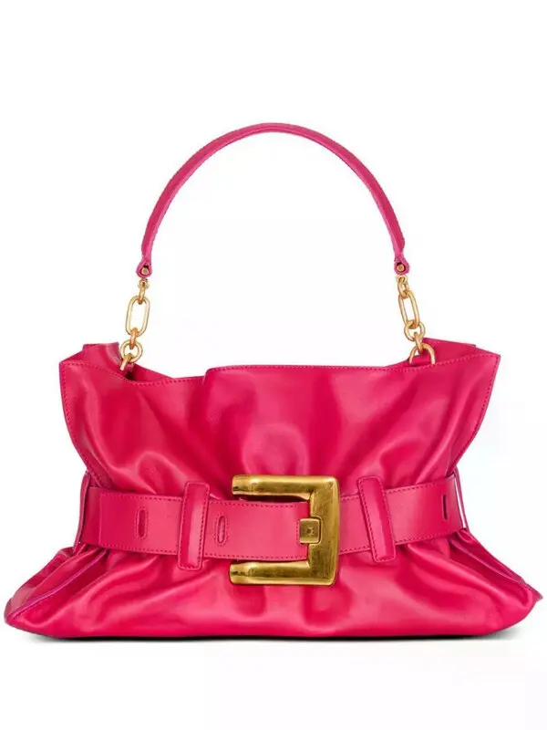 Balmain Medium Leather Shoulder Bag