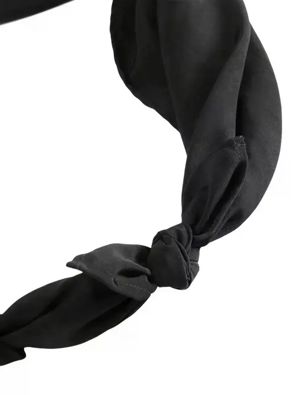 Y’s Knotted Detail Tote Bag - Black
