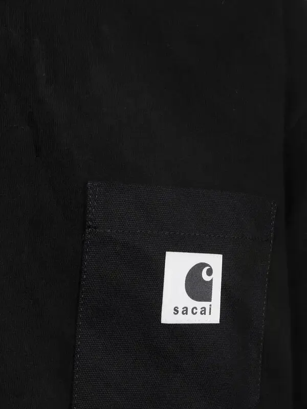 Sacai X Carhartt Wip Pocket T-shirt - Black