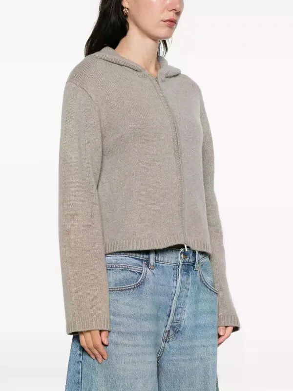 Soft Goat Chunky Zip Cardigan