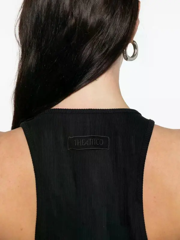 Attico Feather-trimmed Mini Dress