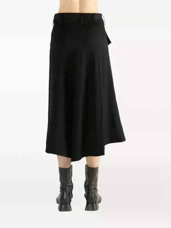 Y’s Button-detailed Midi Skirt