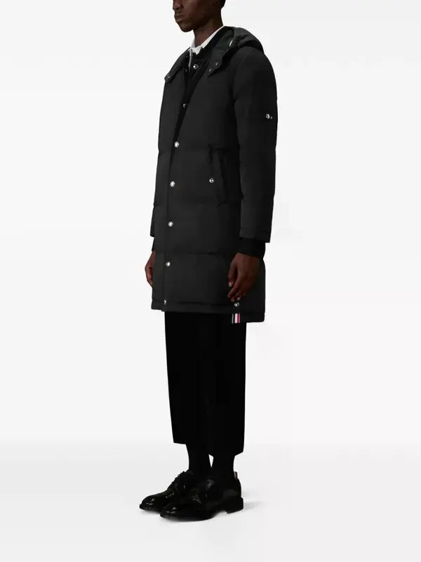 Thom Browne Snap-fastening Padded Coat - Black