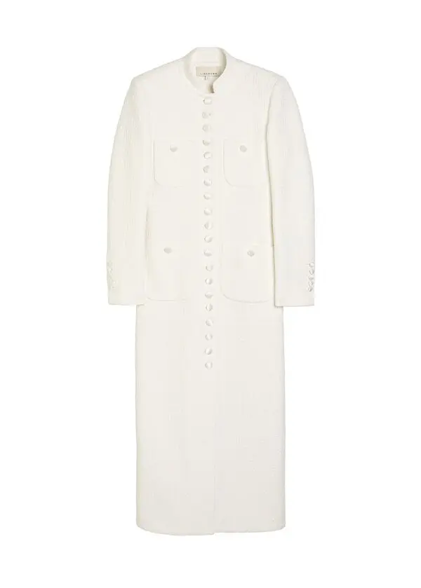LIBEROWE Imperial Bouclé Coat - White